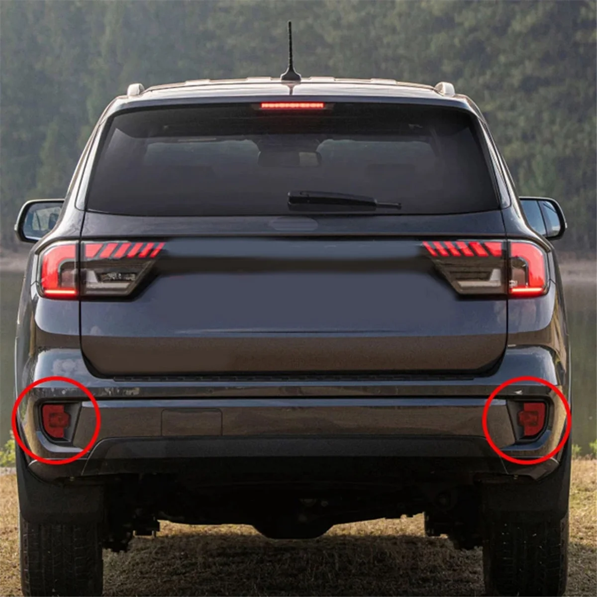 Reliable-Car Rear Fog Light Lamp Cover Tail Foglight Trim Styling Tail ...