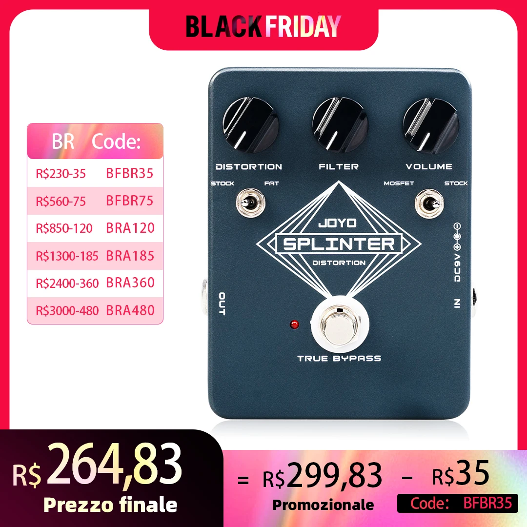 JOYO-JF-21-Splinter-Fuzz-Distor-o-Pedal-de-guitarra-selecion-vel-MOSFET ...