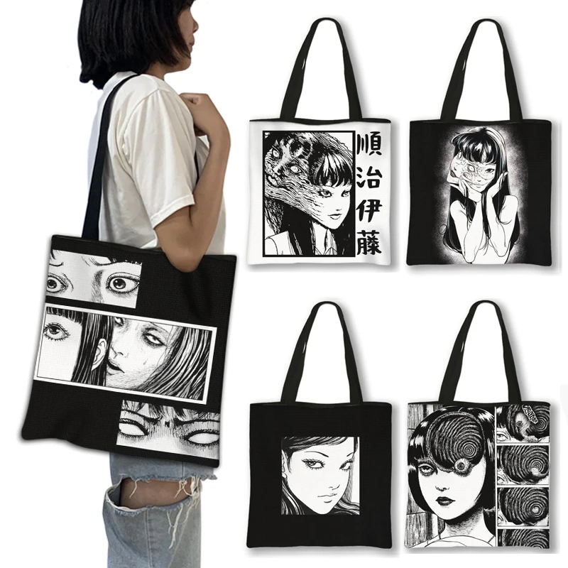 Japanese-Anime-Junji-Ito-Tomie-Printing-Handbag-Women-Cartoon-Fujiang ...