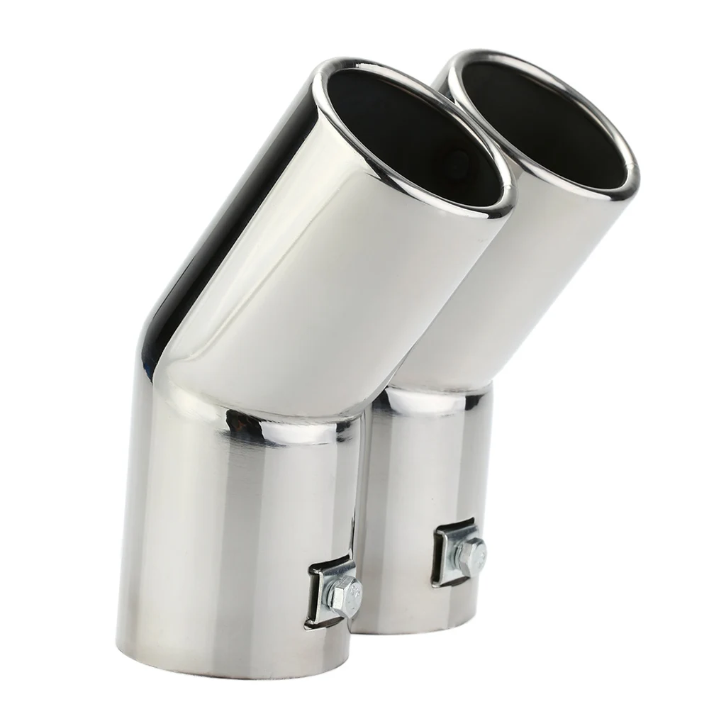 Car Exhaust Tail Pipe Dual Pipes Stainless Steel Exhaust Tailpipes ...