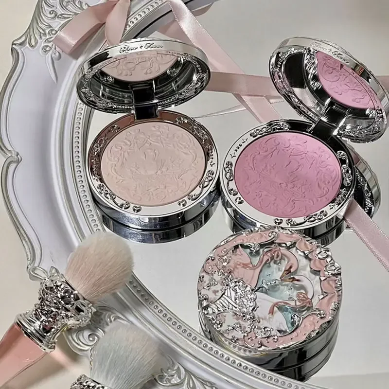 Flower-Knows-Swan-Ballet-Series-Velvet-Fog-Embossed-Powder-Blusher ...
