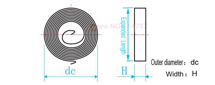0.35mm Thickness Stainless Steel Constant Force Reset Scroll Spring ...