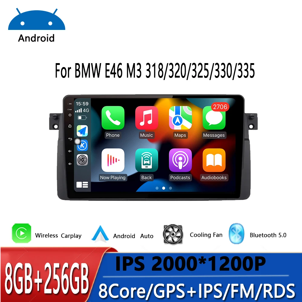 Sistema-operativo-Android-para-BMW-E46-M3-318-320-325-330-335-1998-2006 ...