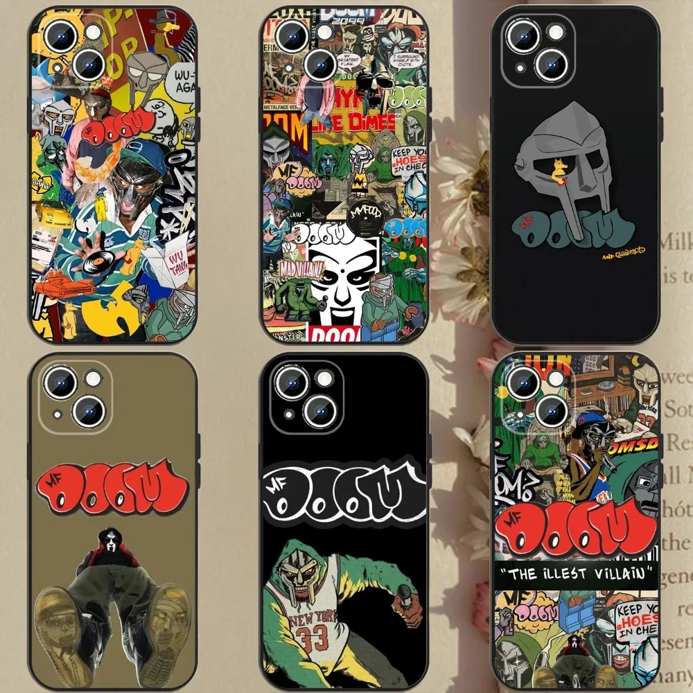 Capa-de-telefone-MF-DOOM-Rapper-capa-de-silicone-preta-Apple-iPhone-13 ...