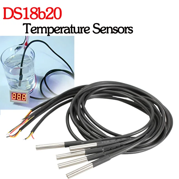 5-p-s-lote-DS1820-A-o-Inoxid-vel-Prova-D-gua-DS18B20-Temperatura-Sonda ...
