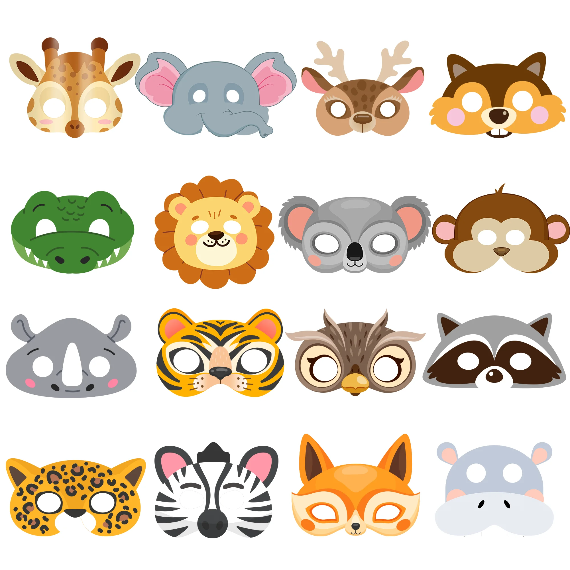 Máscaras De Animales De Safari Para Imprimir Máscaras Safari Bichos
