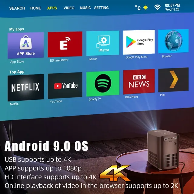 New Arrival BYINTEK X20 Portable Mini LED Smart Android Wifi Home ...