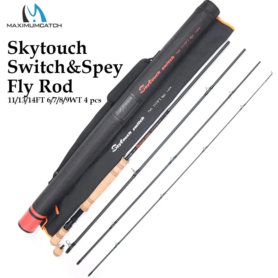 Maximumcatch-SkyTouch-6-9wt-Switch-Spey-Fly-Rod-IM10-30T-40T-Carbon ...