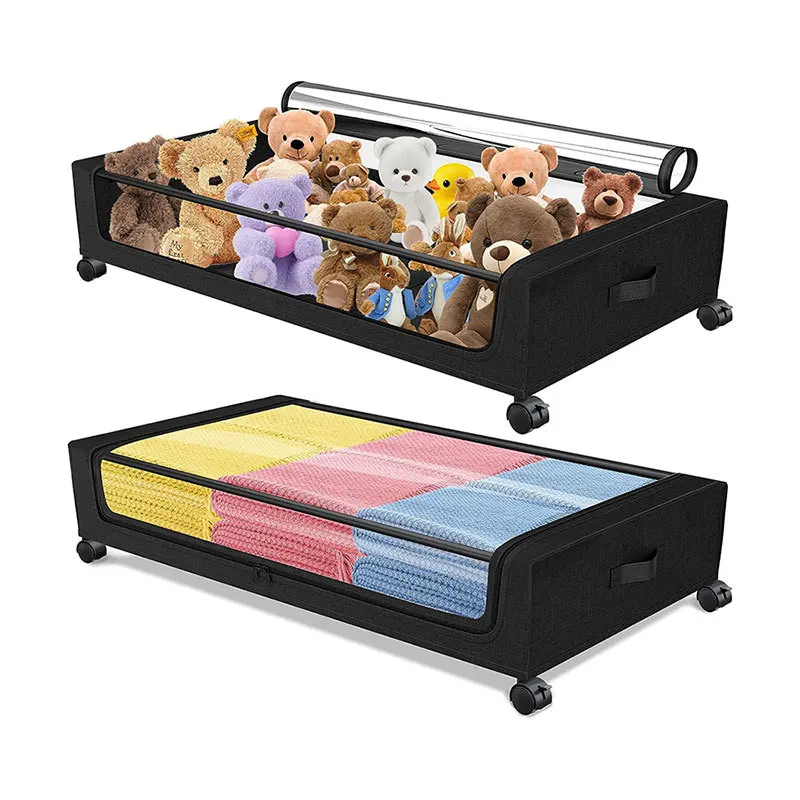 New-Creative-Under-bed-Storage-with-Wheels-Dustproof-Storage-Rack-with ...
