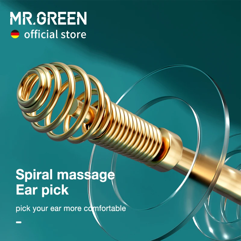 MR.GREEN Ear Wax Removal 360° Spiral Massage Ear Pick Ear Canal Cleaner ...