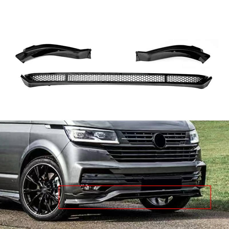 3-Stks-set-Een-Stijl-Front-Splitter-Lip-Voor-Vw-T6-1-Transporter-2019 ...