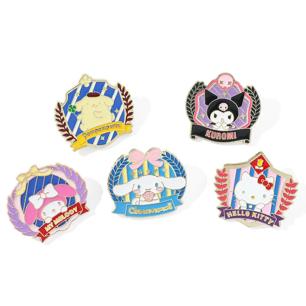 5-Pcs-Sanrio-Brooch-Fashion-Kuromi-Hello-Kitty-Enamel-Pin-Cinnamon ...