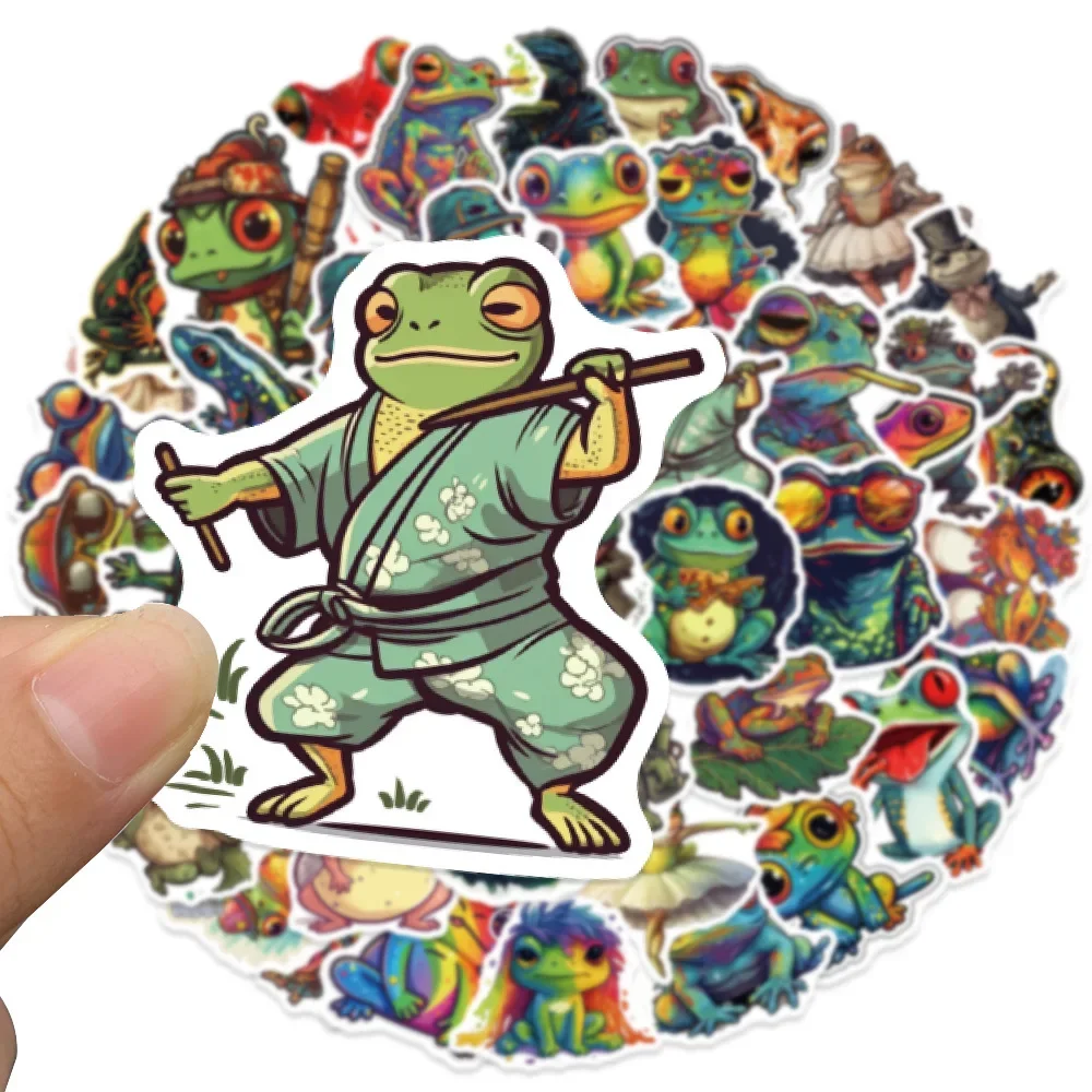 10-51Pcs-Cartoon-Funny-Mister-Frog-Stickers-Laptop-Luggage-Water-Cup ...