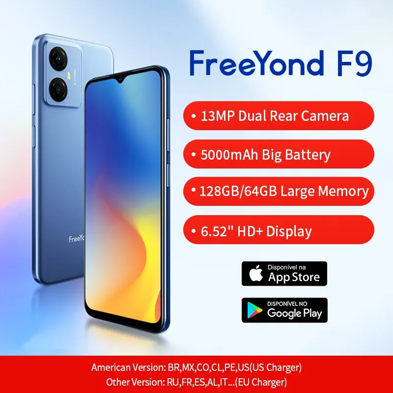 FreeYond-F9-Smartphone-64GB-128GB-6-52-HD-Screen-5000mAh-Big-Battery ...