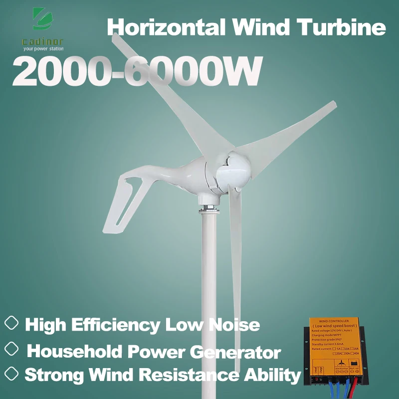 Roof-Wind-Turbine-5KW-6KW-Permanent-Generator-Horizontal-Axis-12V-24V ...