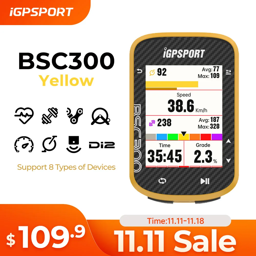 iGPSPORT-BSC300-Bike-Computer-Cycling-Global-Map-Navigation-Wireless ...