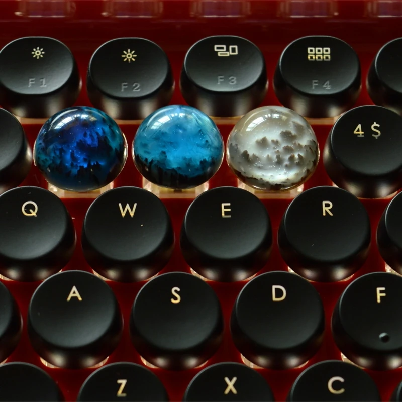 1pc Resin Wooden Key Cap Personality Creative Handmade Customized ...