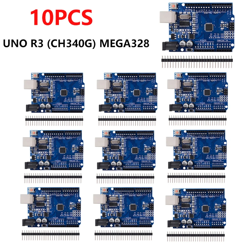 1-10PCS UNO R3 Official (CH340G) MEGA328P Chip for Arduino UNO R3 + USB ...