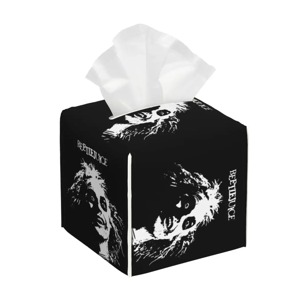 Custom Horror Movie Beetlejuices Tissue Box Cover PU Leather Square Tim ...