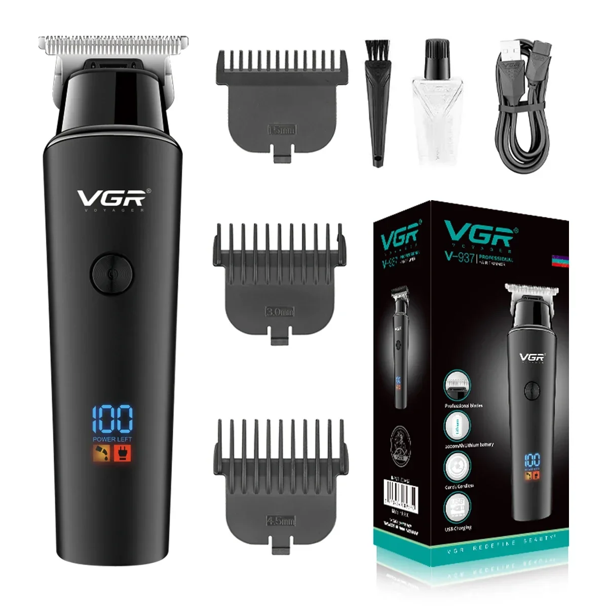 VGR-Hair-Clipper-Trimmer-Cutting-Machine-for-Men-Electric-Barber ...