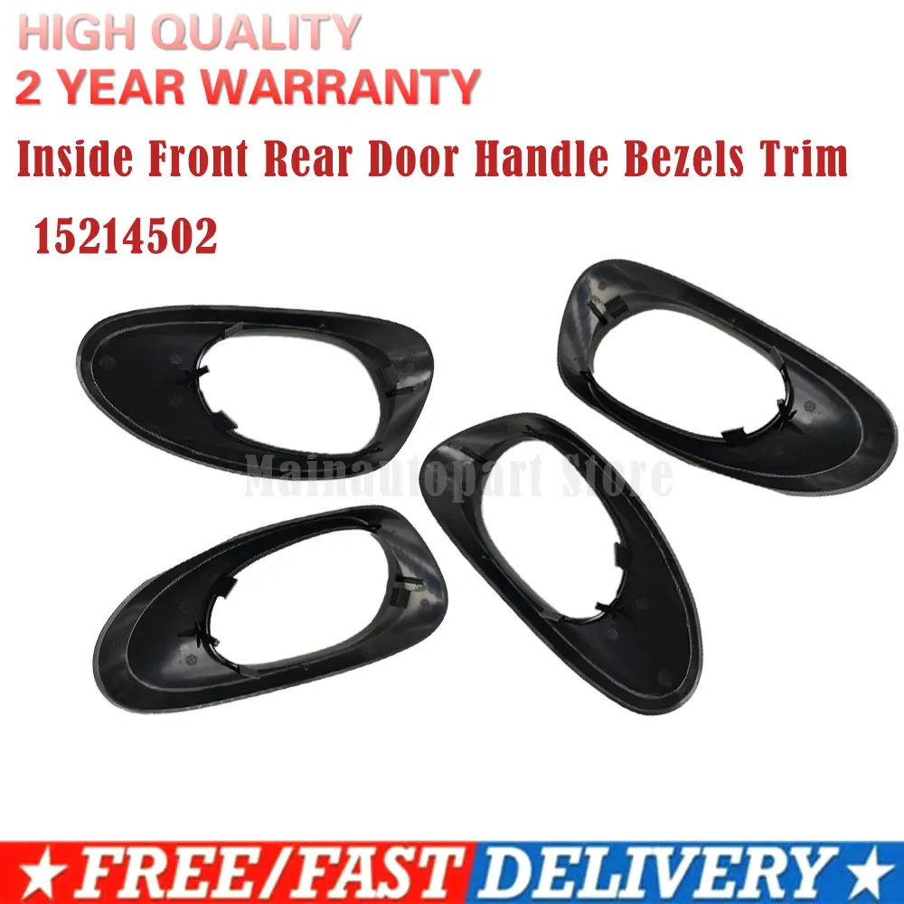 4pcs-15214502-Inside-Front-Rear-Door-Handle-Bezels-Trim-BLACK-15214506 ...