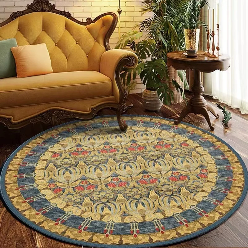American-Retro-Carpets-for-Living-Room-Ethnic-Style-Bedroom-Decor-Round ...
