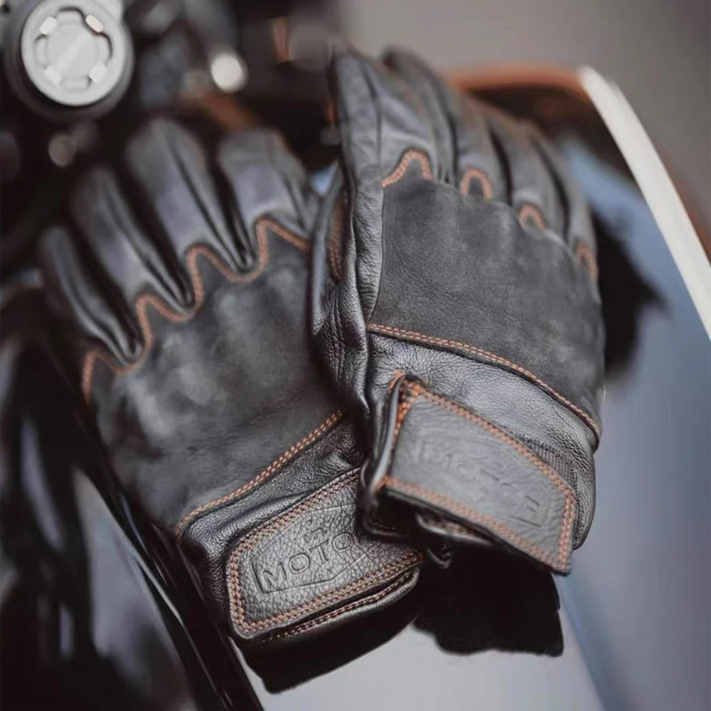Men-Retro-Motorcycle-Gloves-MotorRiding-gloves-Leather-Cowhide-Leather ...