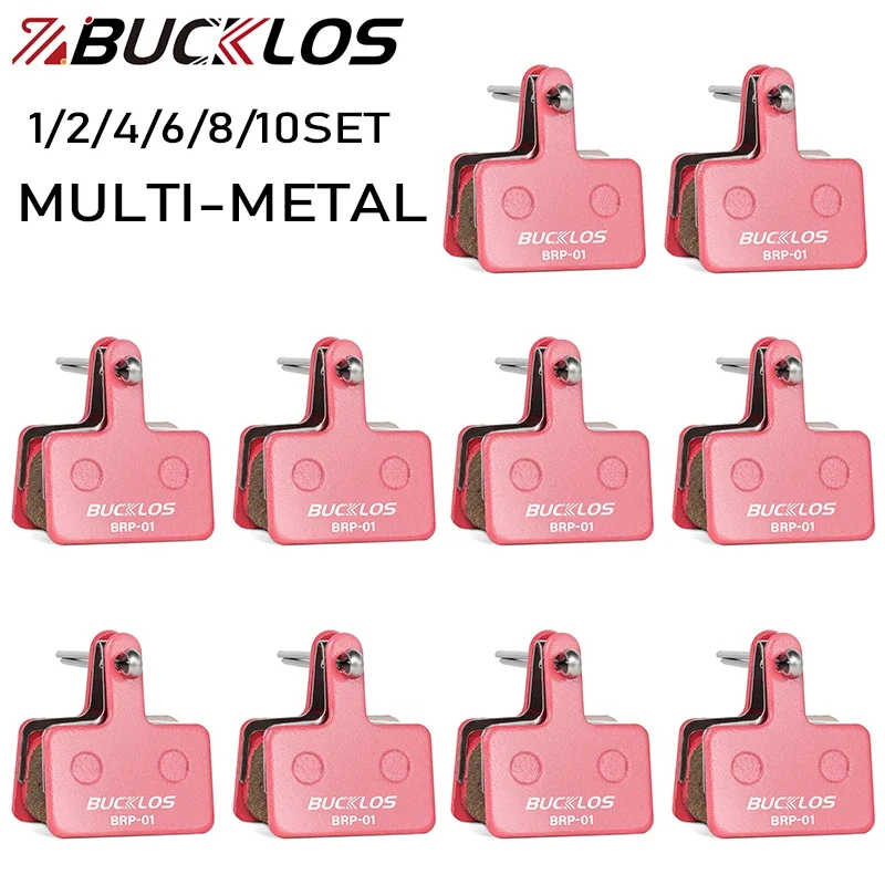 BUCKLOS Multi-Metallic Bicycle Brake Pads Wear Resistant Bike Hydraulic ...