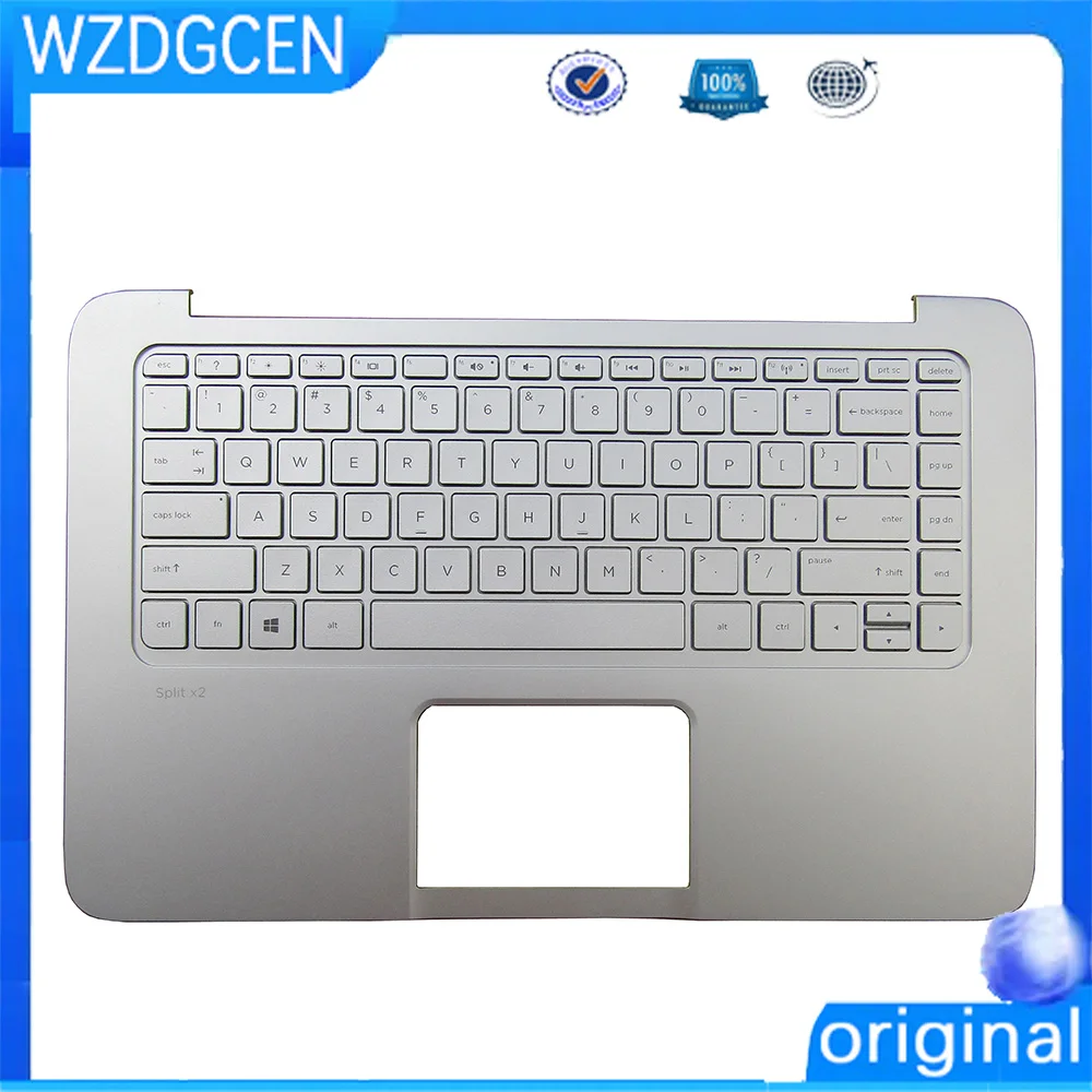 New Laptop C Case Palmrest Upper Cover Us Keyboard For Hp Split X2 13-f ...
