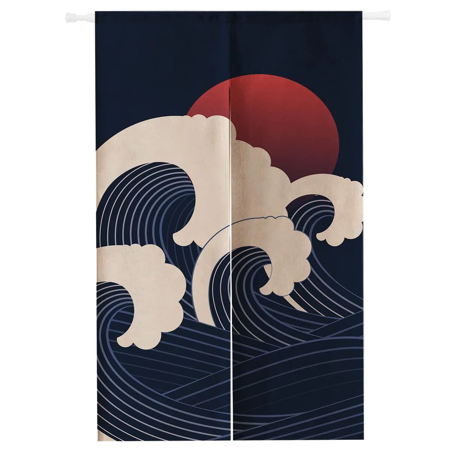 Navy-Blue-Japanese-Asian-The-Great-Wave-Off-Kanagawa-Anime-Doorway ...