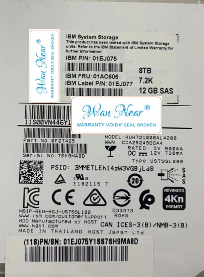 For 01AC606 01EJ075 01DE393 8T 3.5 7.2K 12G SAS V5000 G2 - AliExpress