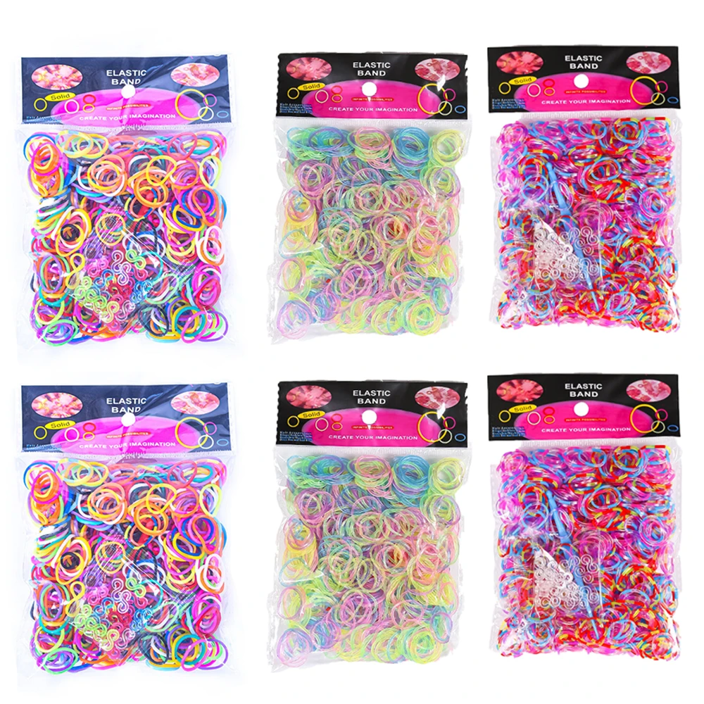 600pcs/Lot Colorful Mix Loom Rubber Bands DIY Bracelets Crafts For ...