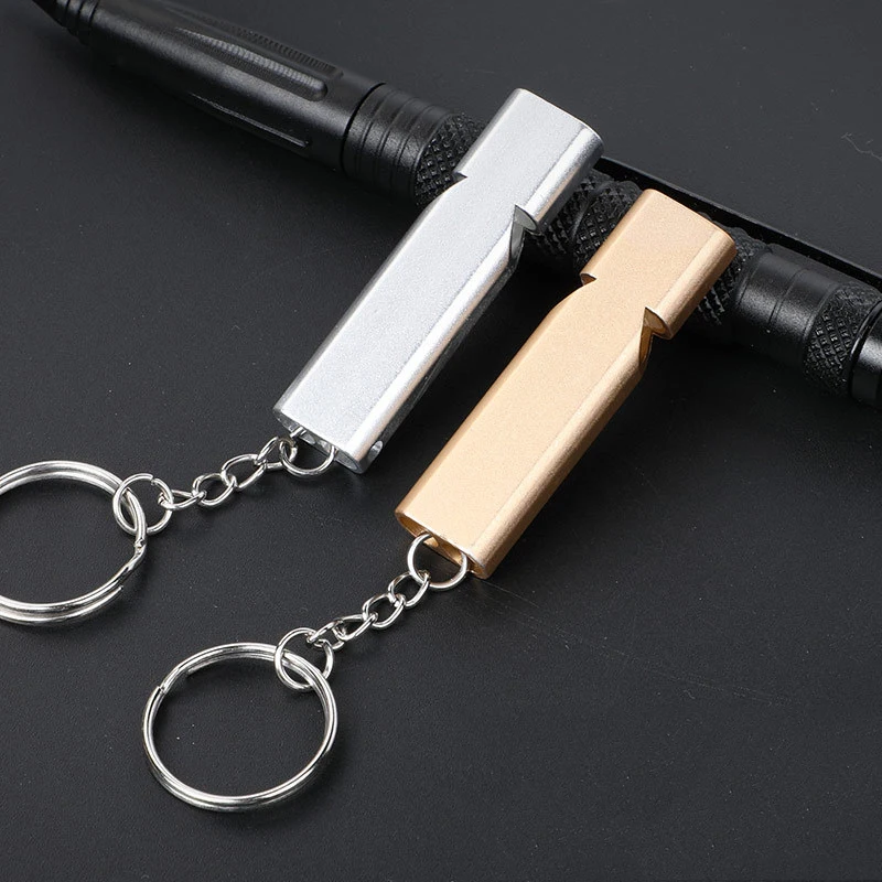 Outdoor-Survival-Whistle-Aluminum-Alloy-Metal-Double-hole-High ...
