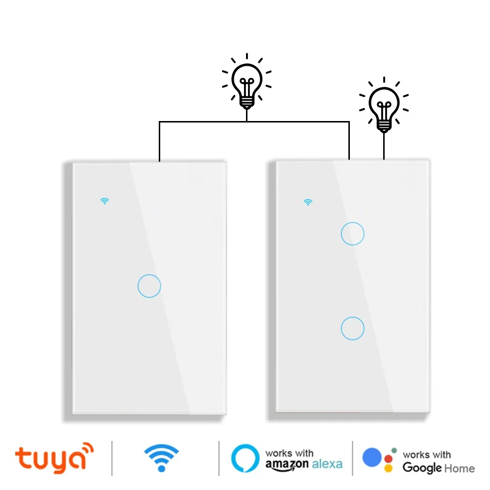 Tuya-interruptor de escalera inteligente con Wifi, Panel de cristal ...