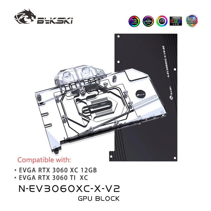 Bykski-GPU-Water-Block-for-Public-EVGA-RTX-3060-XC-12GB-Graphics-Card ...
