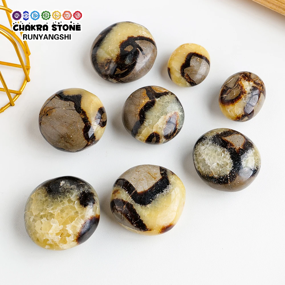 1PC-Natural-Gemstone-Massage-Energy-Septarium-Palm-Stone-Tumble-Healing ...