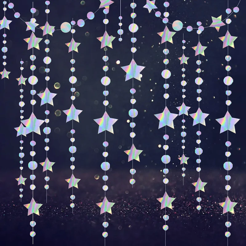 4M-Glitter-Star-Moon-Garland-Banner-DIY-Decoration-Bright-Hanging ...