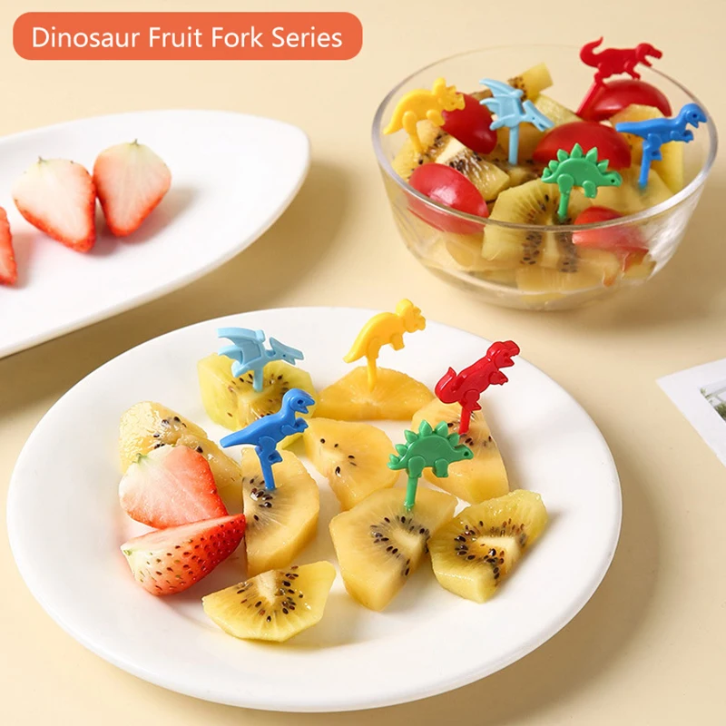 10pcs-Dinosaur-Fruit-Fork-Food-Grade-Mini-Cartoon-Kids-Cake-Fruit ...