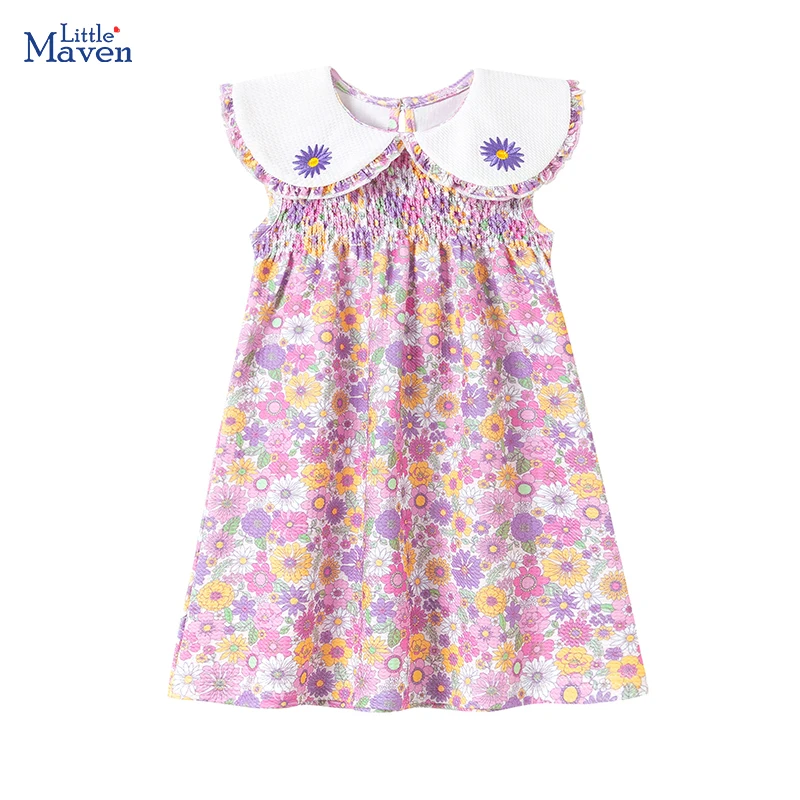 Little maven Children's Clothing Dress for Baby Girls 2026 Summer New ...