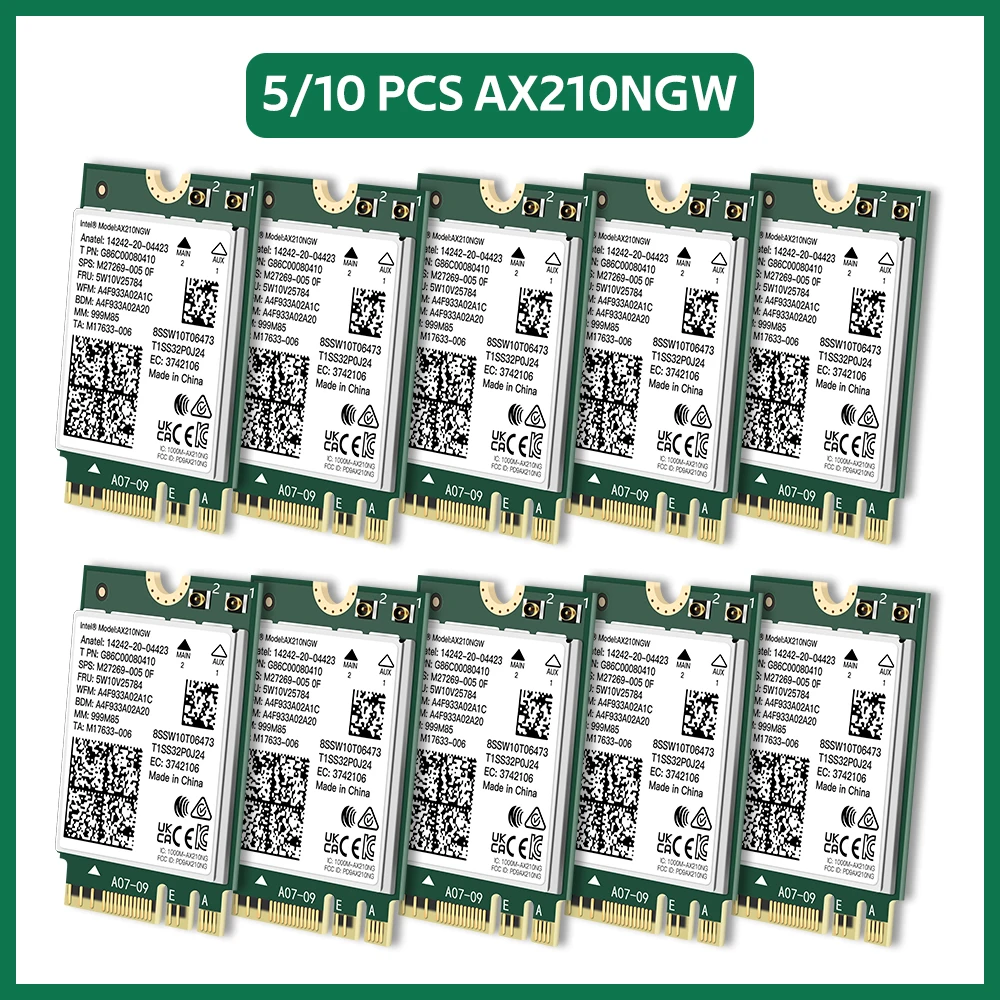5-10PCS-AX210NGW-Wireless-Network-Card-006-Version-802-11AX-AX210-WiFi ...