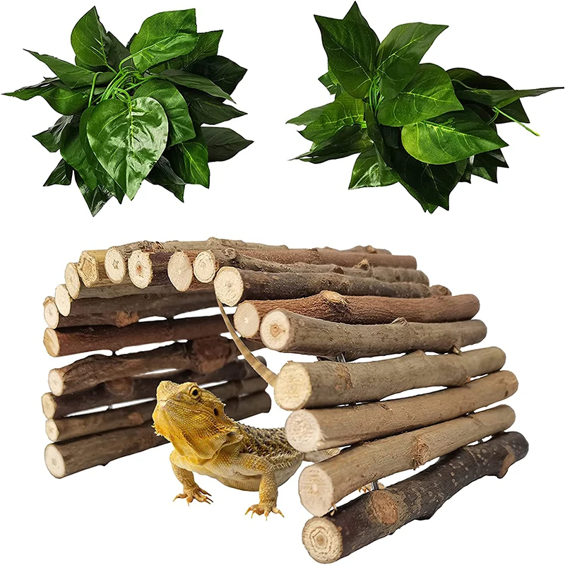 Wooden-Reptile-Hideout-Bearded-Dragon-Bendy-Bridge-Climbing-Ladder ...