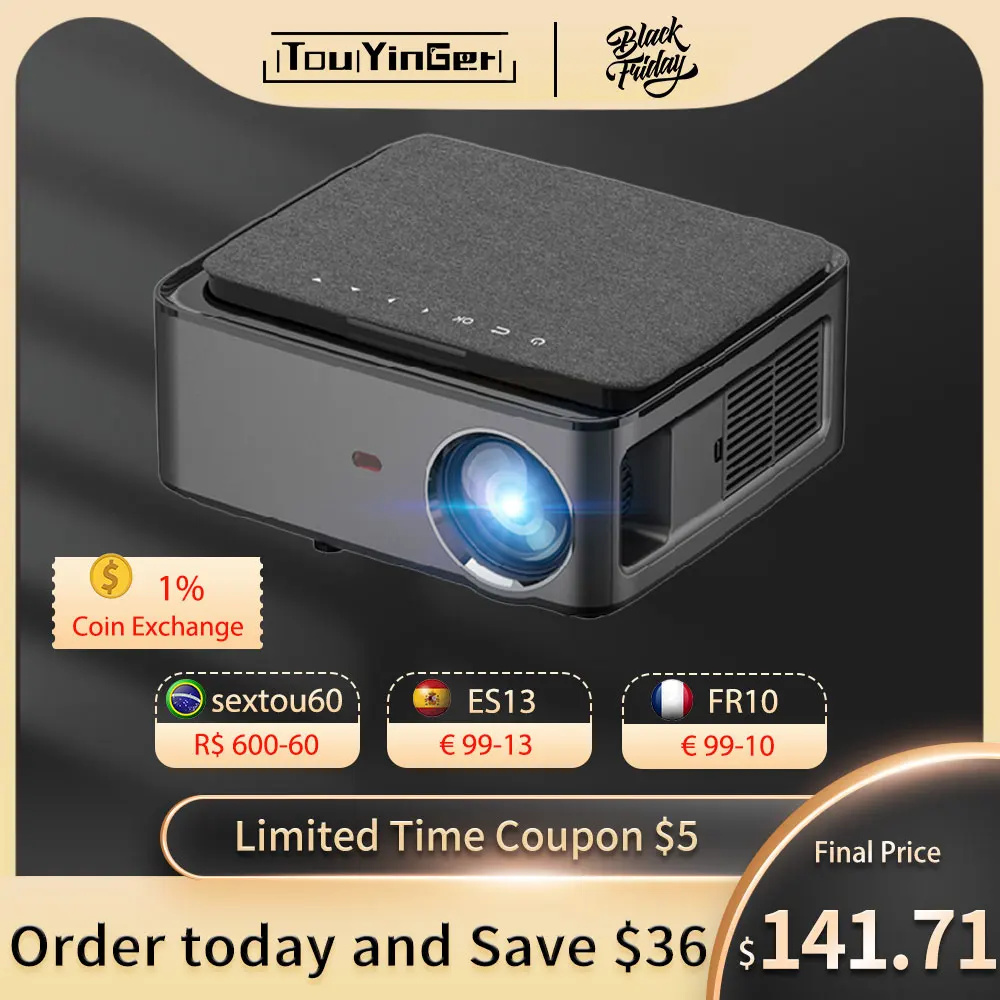 Touyinger Rd828 1080p Full Hd Projector Wifi Multiscreen Projetor 1920 ...