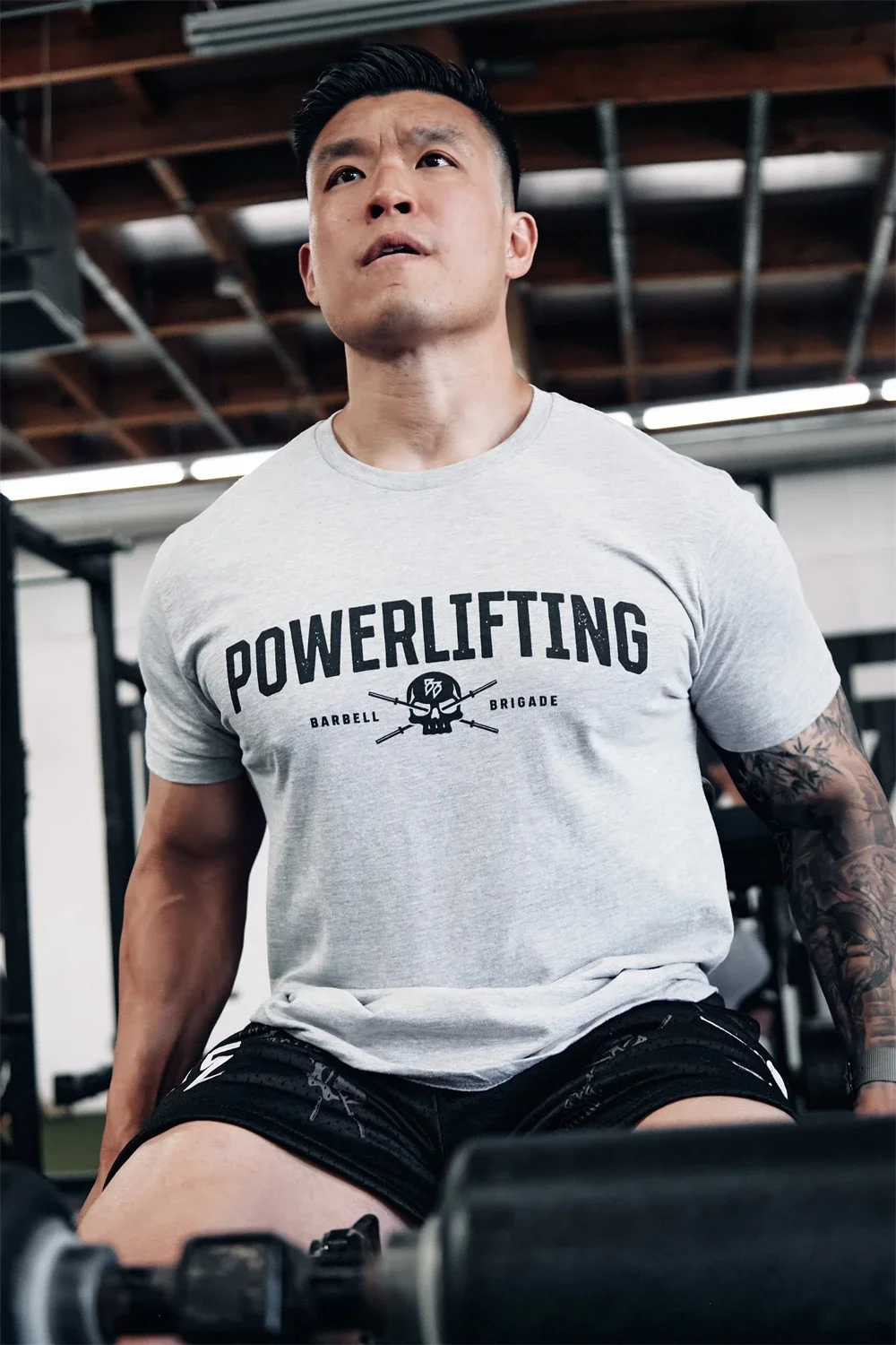 Barbell Skull Men's Gym & Workout T Shirt - Men's Fitness Apparel, Men ...