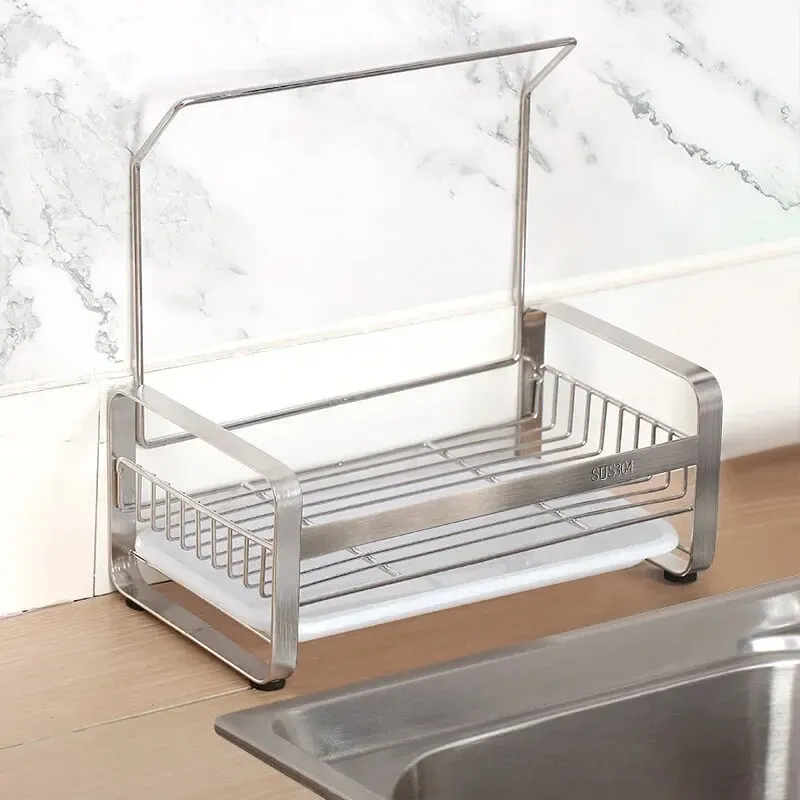Stainless-Steel-Kitchen-Drain-Shelf-Hanging-Basket-No-Drilling-Required ...