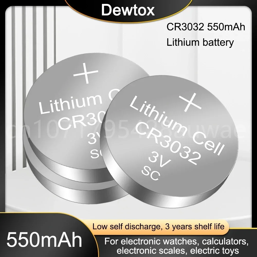 10-100PCS-3V-CR3032-550mAh-Lithium-Coin-Cell-Battery-Button-Batteries ...