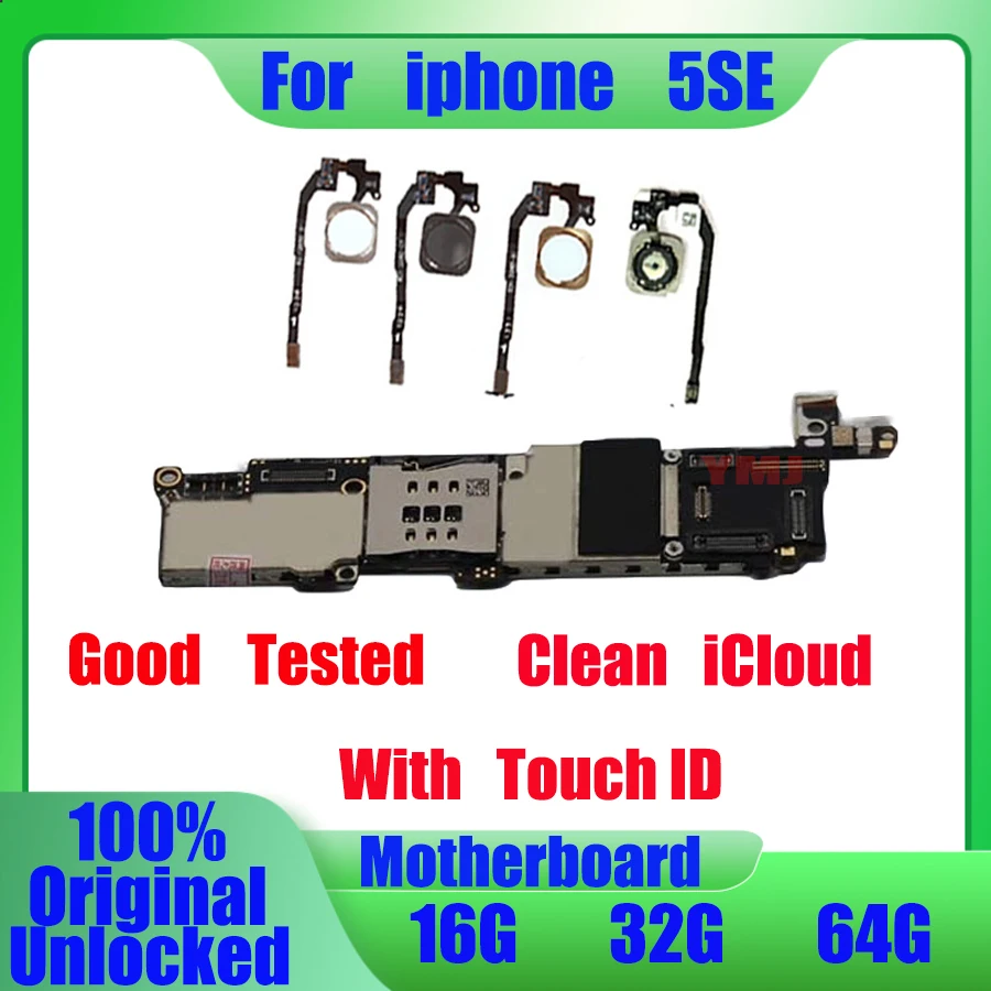 Original-unlocked-for-iphone-SE-Motherboard-with-Touch-ID-for-iphone-5 ...