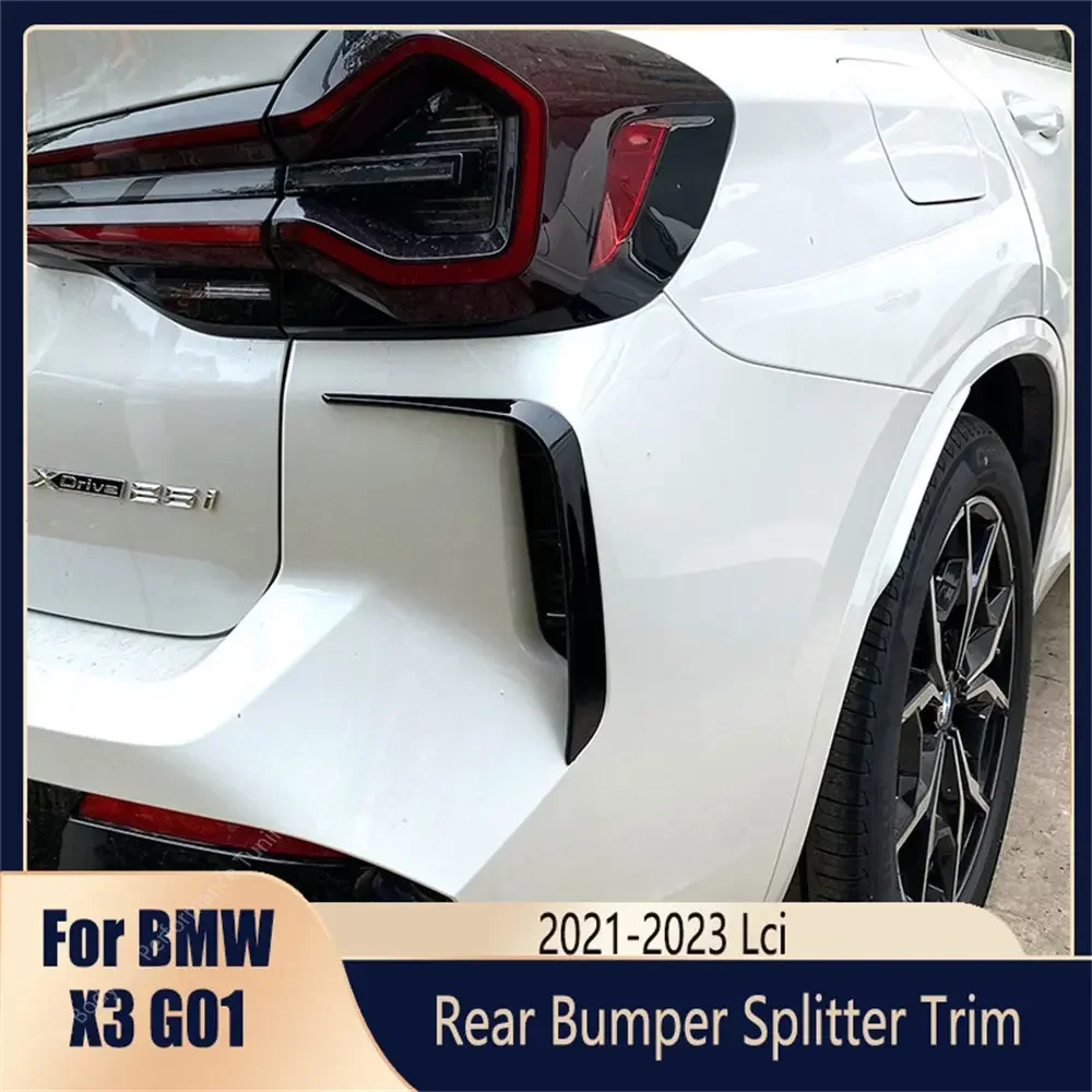 For-Bmw-X3-G01-Rear-Bumper-Splitter-Air-Intake-Trim-Diffuser-Canards-X3 ...