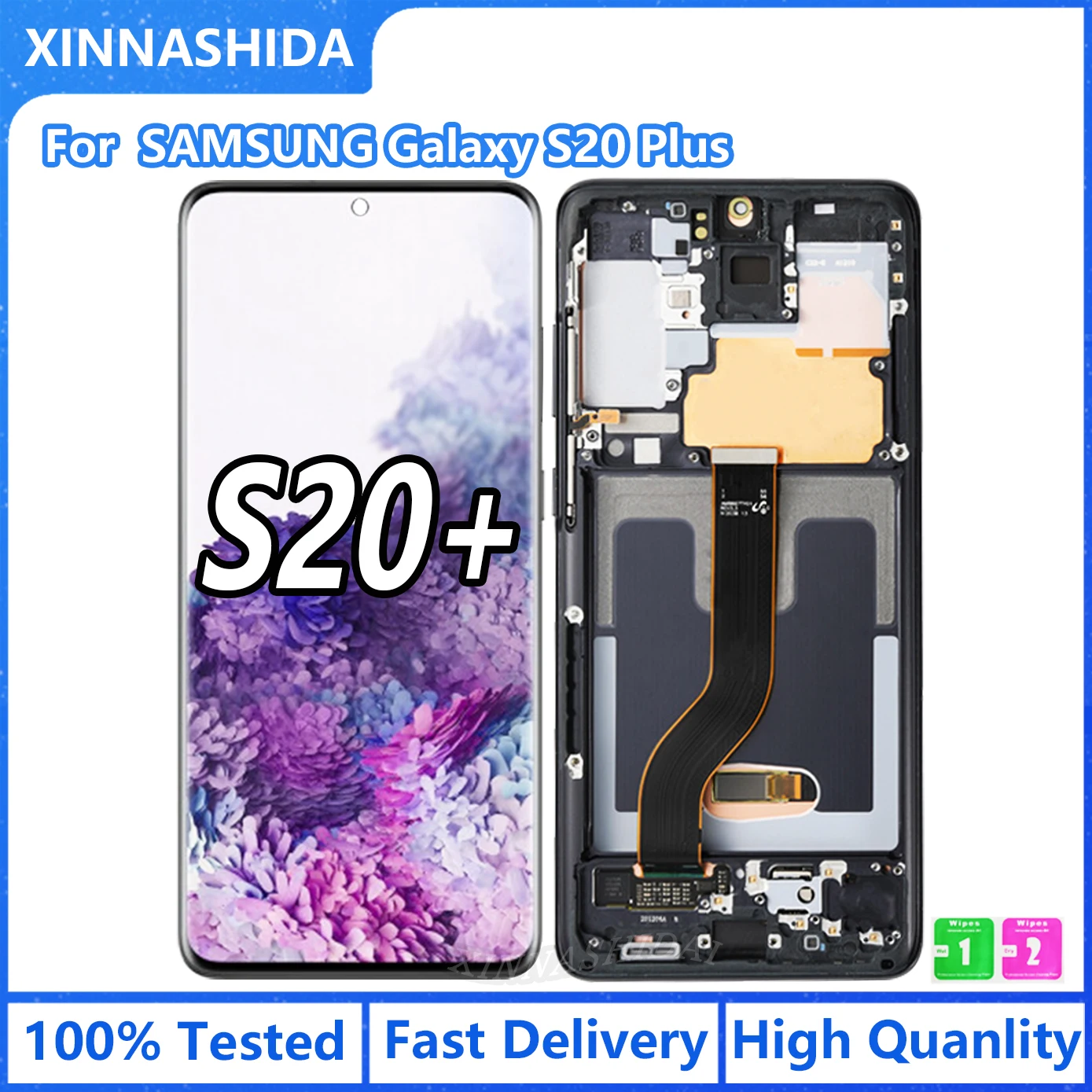 Pantalla LCD OLED para Samsung Galaxy S20 Plus, 6,7 ", Samsung S20 + G985F/DS G986B, pantalla ...