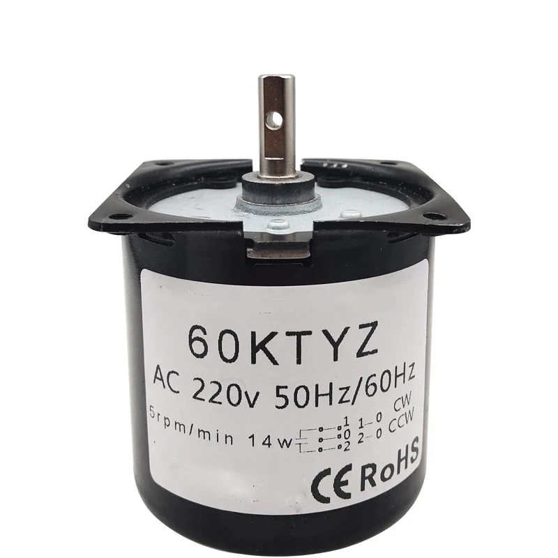 Motor síncrono de 110V, 220V, CA, 14W, 60KTYZ, par de imán permanente, 60KG, reductor de ...
