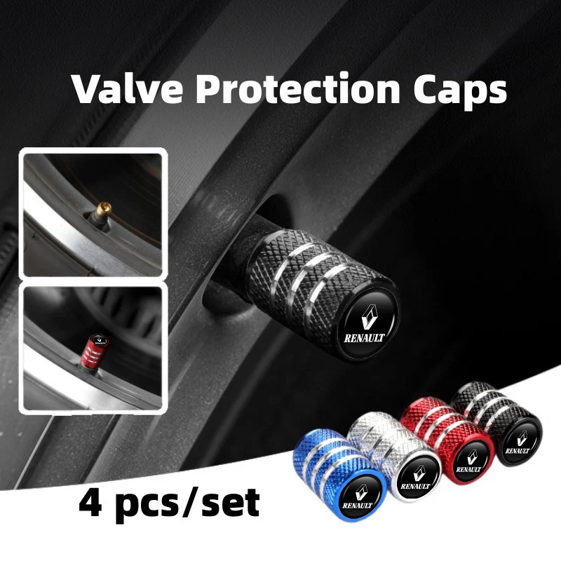 Alum-nio-Alloy-Car-Tire-Valve-Stem-Cap-capa-Dustproof-Renault-Koleos ...